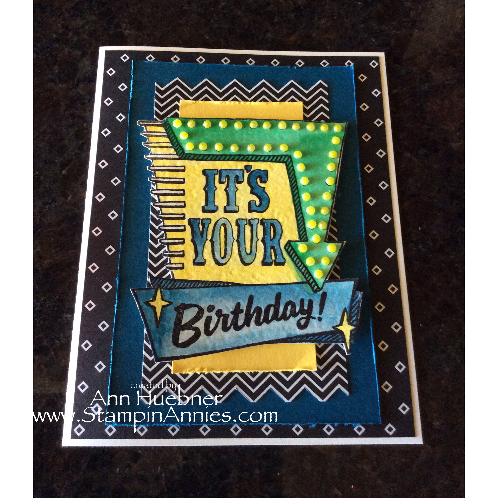 Marquee Birthday Card